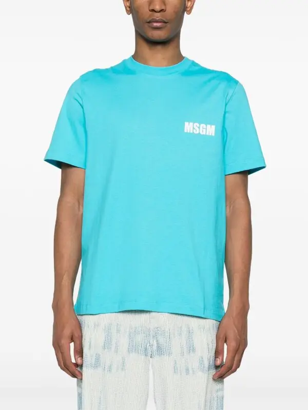 MSGM Logo-print Cotton T-shirt
