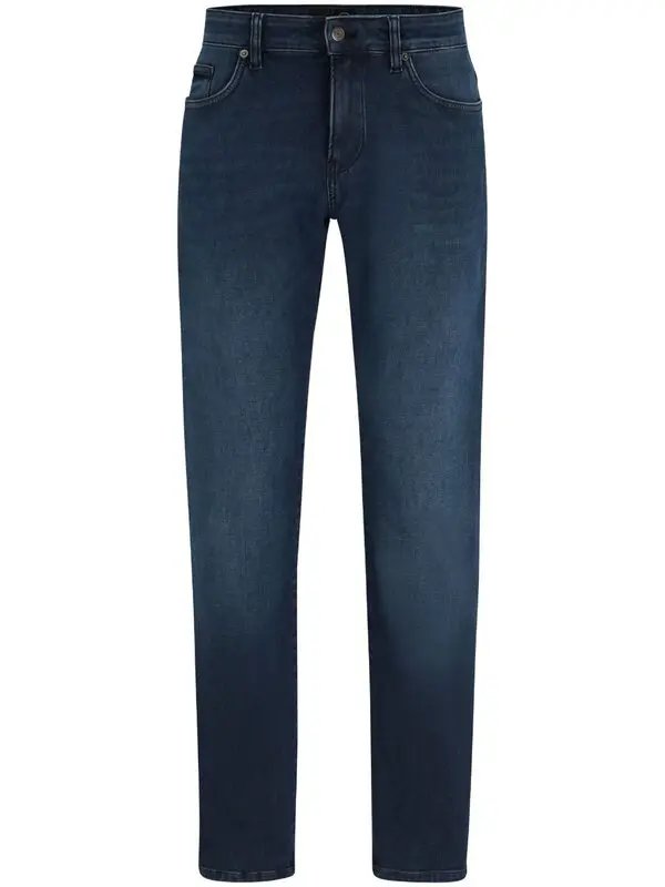 BOSS Slim-fit Stonewashed Jeans - Blue