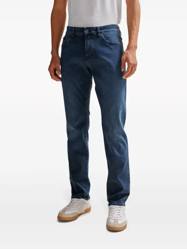 BOSS Slim-fit Stonewashed Jeans - Blue