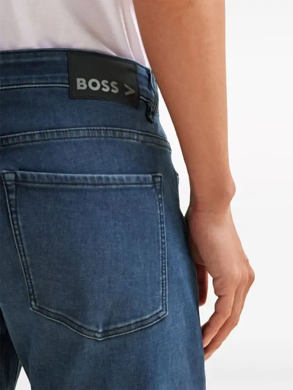 BOSS Slim-fit Stonewashed Jeans - Blue
