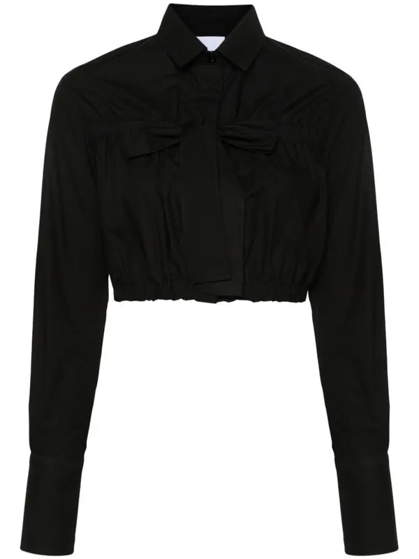 PATOU Bow Cropped Blouse