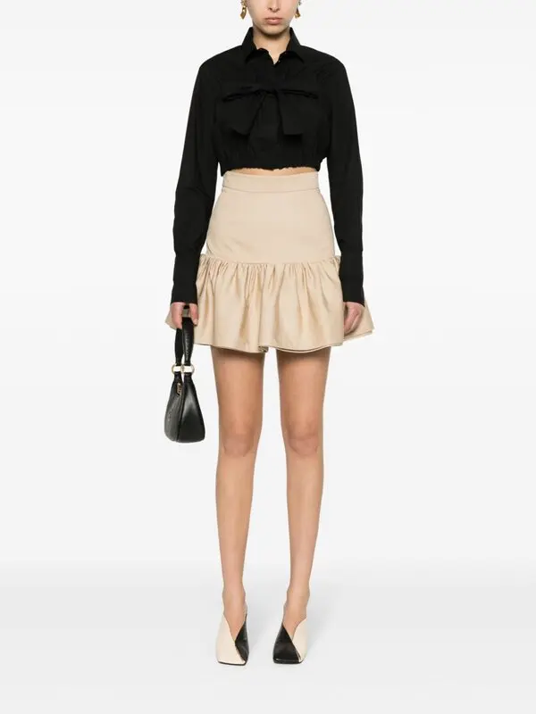 PATOU Bow Cropped Blouse