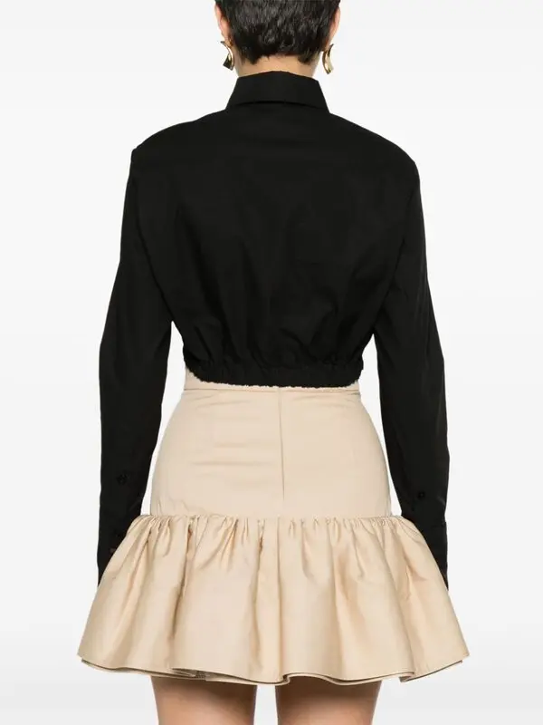 PATOU Bow Cropped Blouse