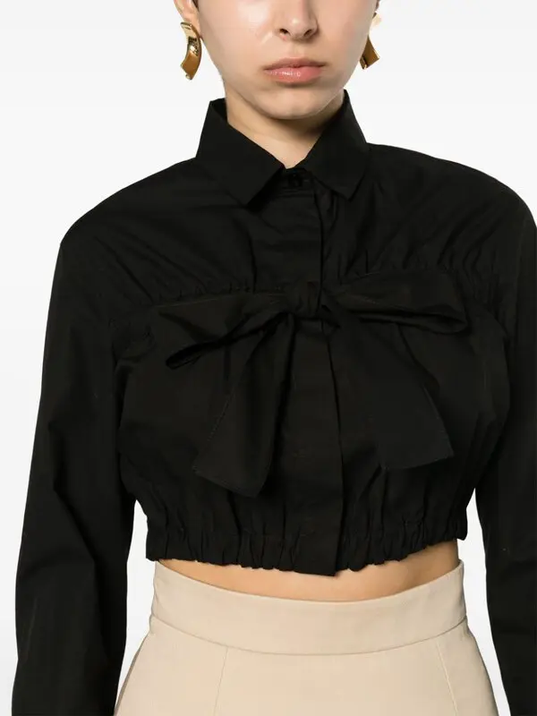 PATOU Bow Cropped Blouse