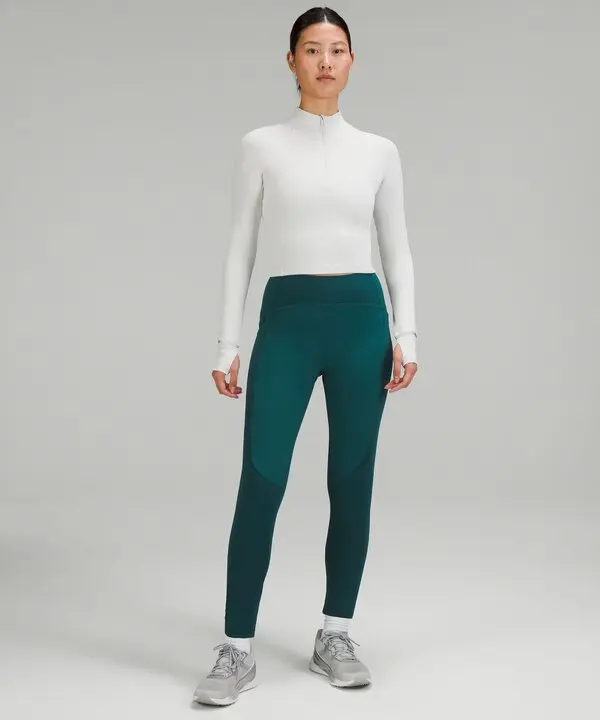 Lululemon It's Rulu Ribbed Cropped Half Zip