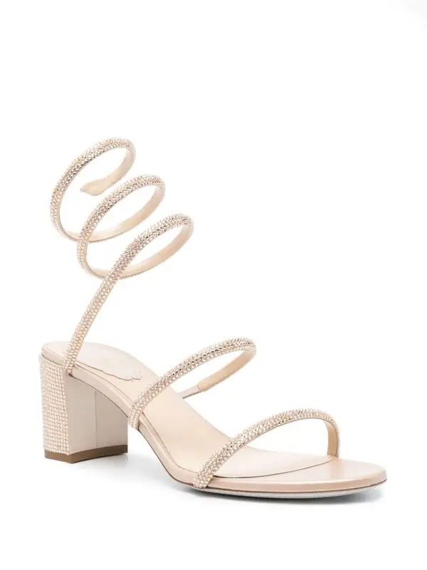 Rene Caovilla Cleo 60mm Sandals - Gold
