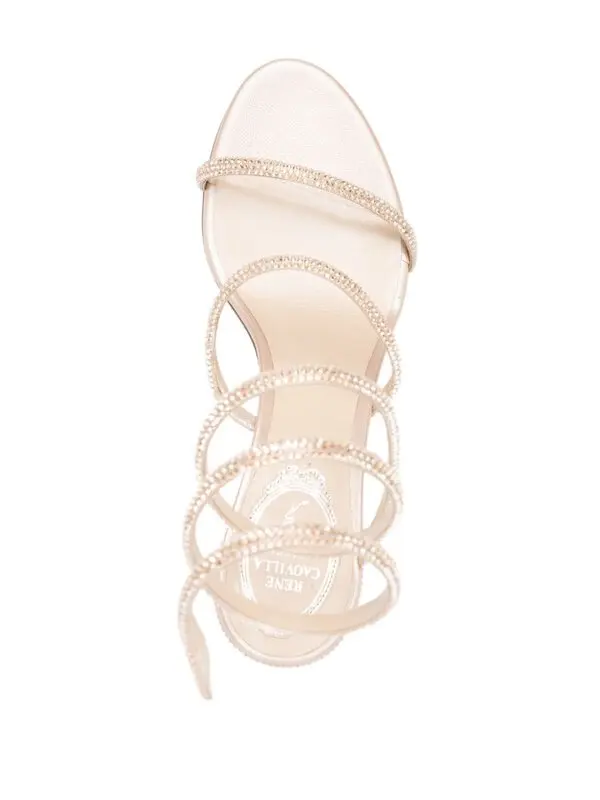 Rene Caovilla Cleo 60mm Sandals - Gold