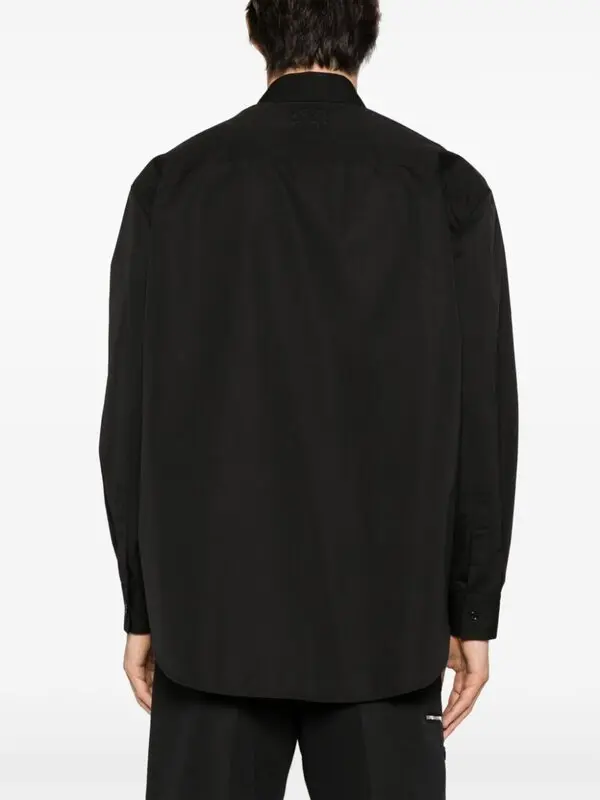 Off-White Logo-embroidered Cotton Shirt