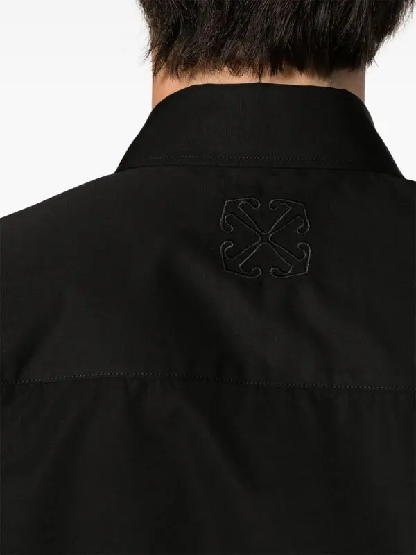 Off-White Logo-embroidered Cotton Shirt
