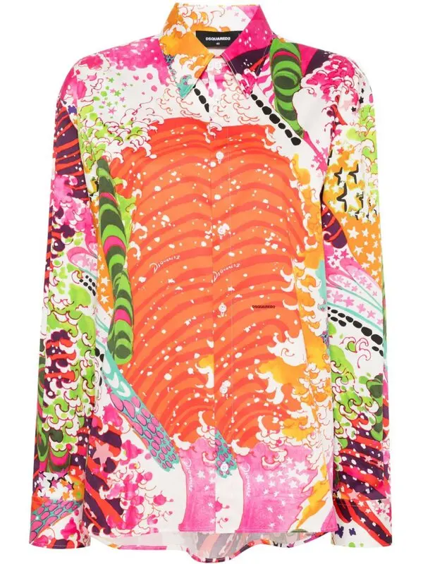 Dsquared2 Graphic-print Shirt - Pink