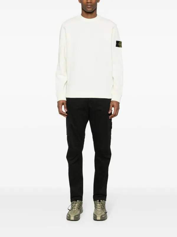 Stone Island Compass Badge Straight-leg Trousers - Black