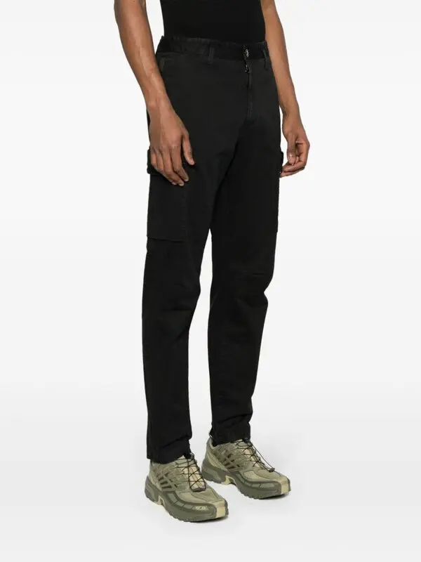 Stone Island Compass Badge Straight-leg Trousers - Black
