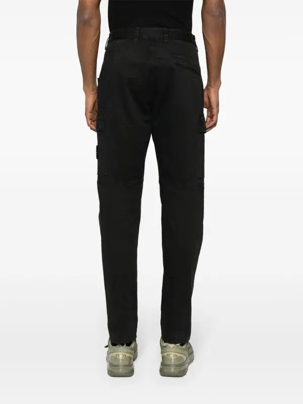Stone Island Compass Badge Straight-leg Trousers - Black