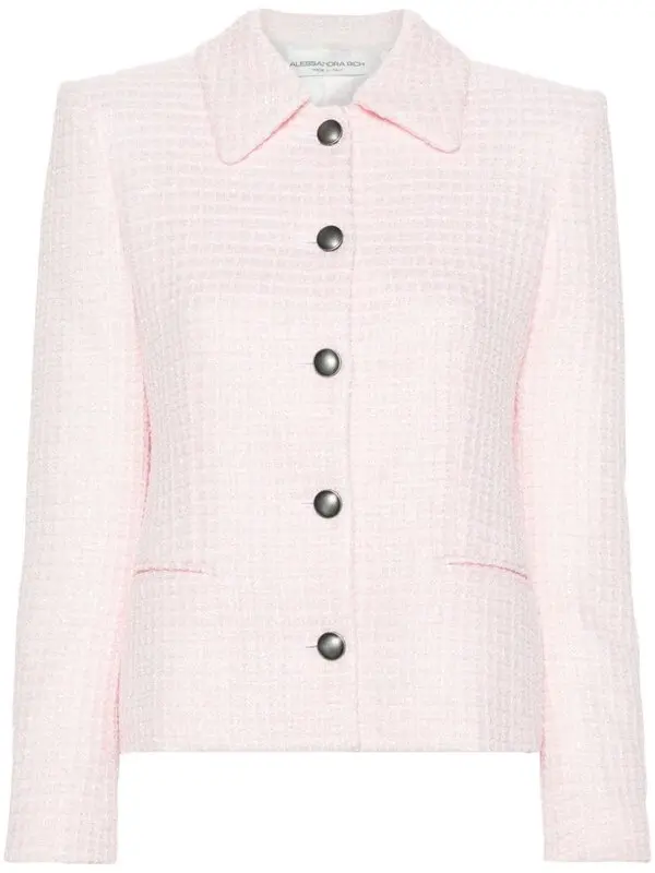 Alessandra Rich Sequin-embellished Tweed Blazer