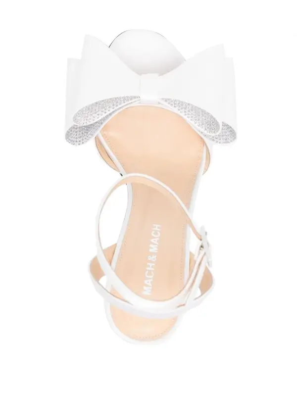 Mach & Mach Le Cadeau 95mm Sandals - White