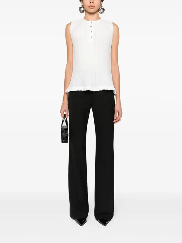 LANVIN Sleeveless Plissé Top