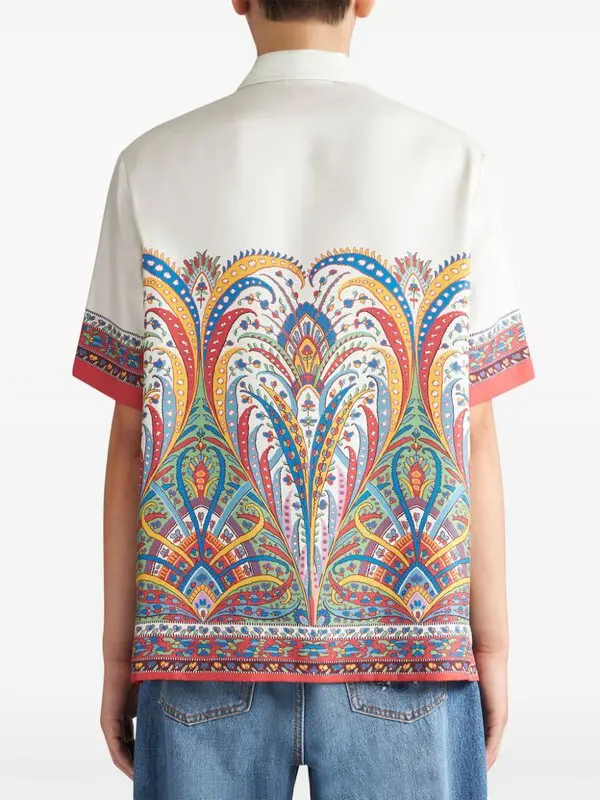 Etro Paisley-print Silk-satin Shirt