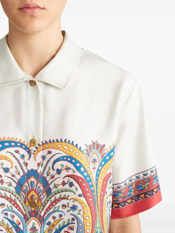 Etro Paisley-print Silk-satin Shirt