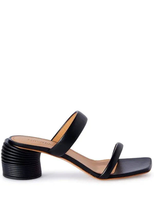 Off-White Leather Sandals - Black