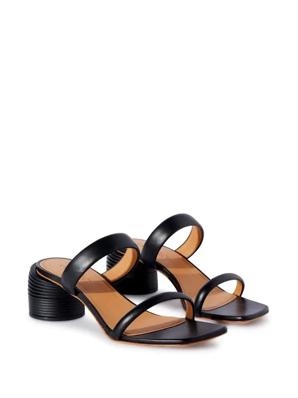 Off-White Leather Sandals - Black