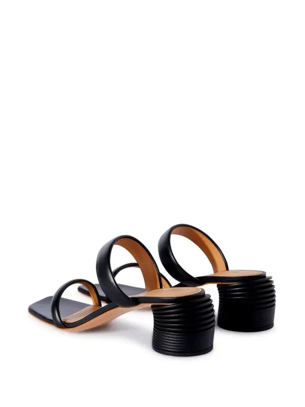Off-White Leather Sandals - Black