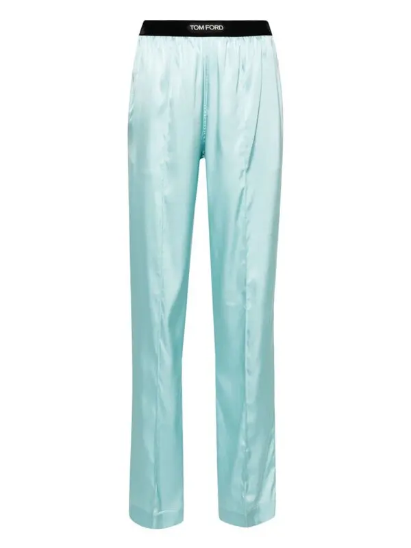 TOM FORD Satin Pyjama Trousers - Blue