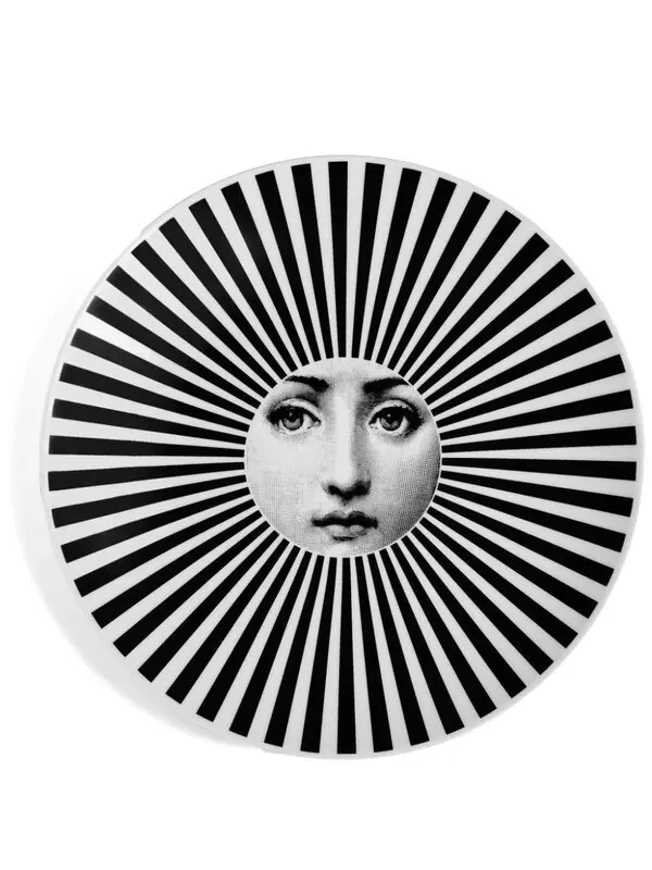 FORNASETTI Tema E Variazoni N.247 Porcelain Wall Plate - Black