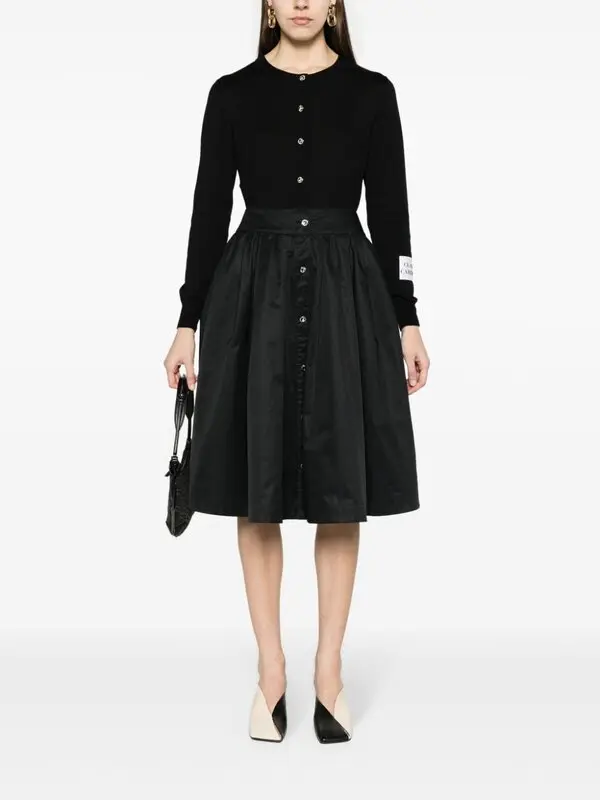 Moschino A-line Pleated Midi Skirt