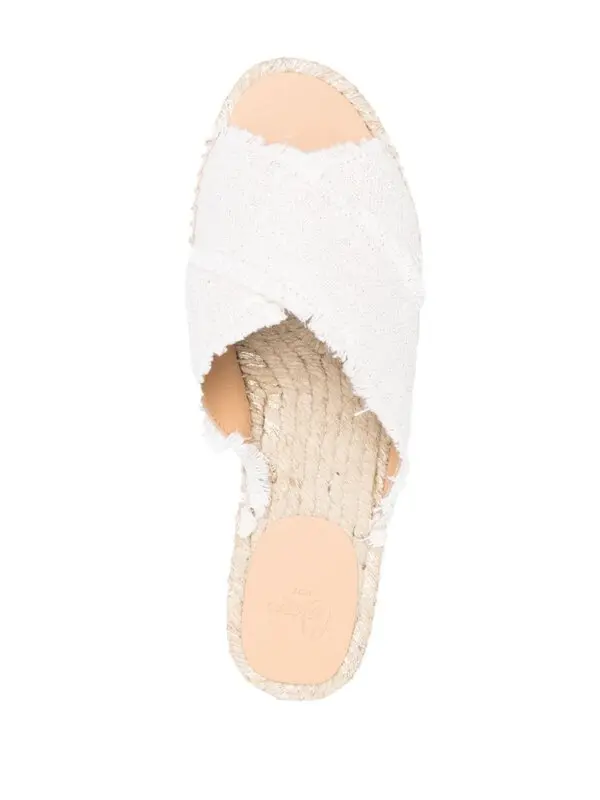 CastaÑer Palmera Flat Espadrilles - White