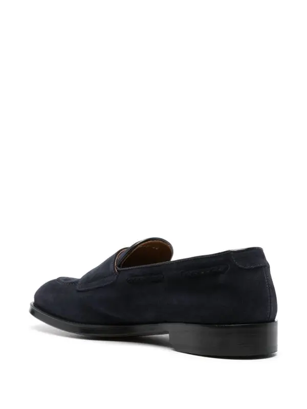 DOUCAL'S Double-buckle Suede Loafers