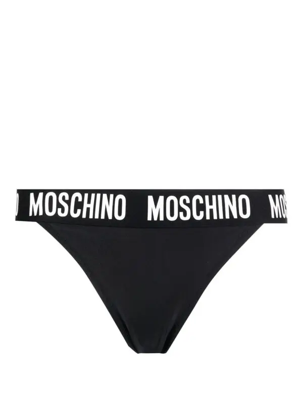 Moschino Tape Bikini Bottom - Black