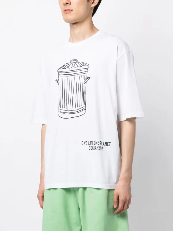 Dsquared2 Graphic-print Organic Cotton T-shirt