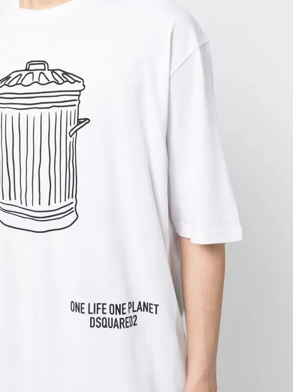 Dsquared2 Graphic-print Organic Cotton T-shirt