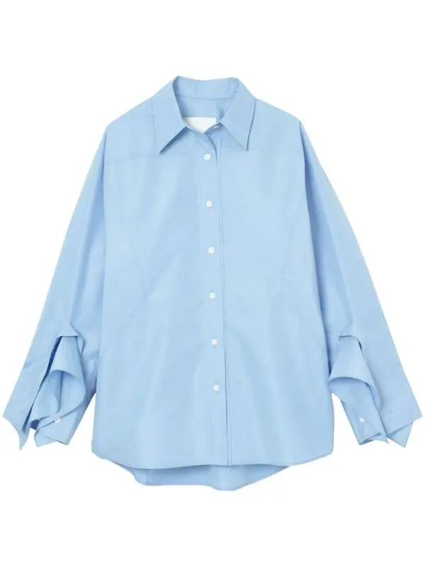 3.1 Phillip Lim Draped-cuff Poplin Shirt