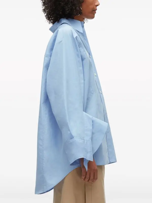 3.1 Phillip Lim Draped-cuff Poplin Shirt