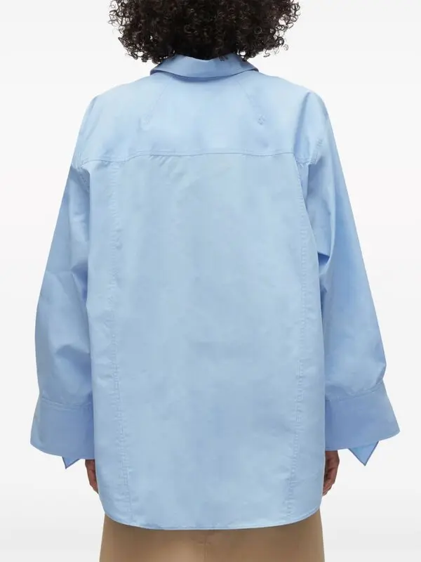 3.1 Phillip Lim Draped-cuff Poplin Shirt
