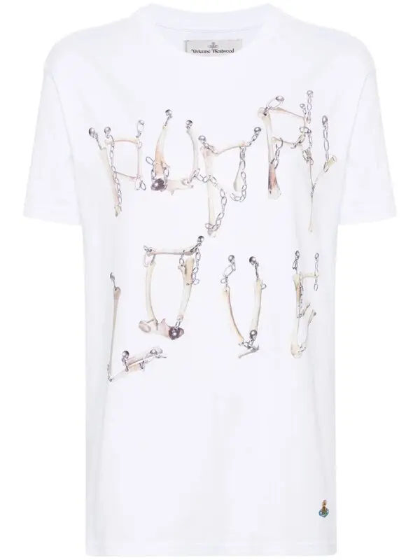 VIVIENNE WESTWOOD Bones 'n Chain T-shirt - White