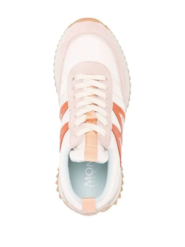 Moncler Pacey Logo-appliqué Sneakers - Pink