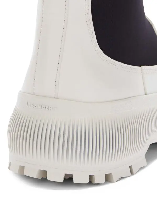 JIL SANDER Logo-embossed Leather Boots
