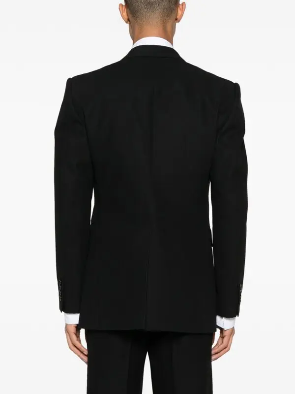 Alexander McQueen Double-breasted Cotton Blazer - Black