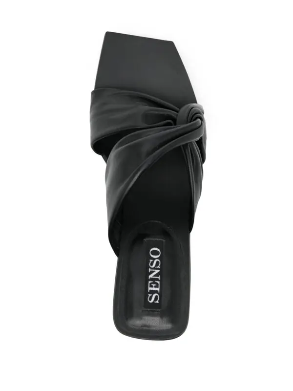 Senso Mila 80mm Leather Mules - Black