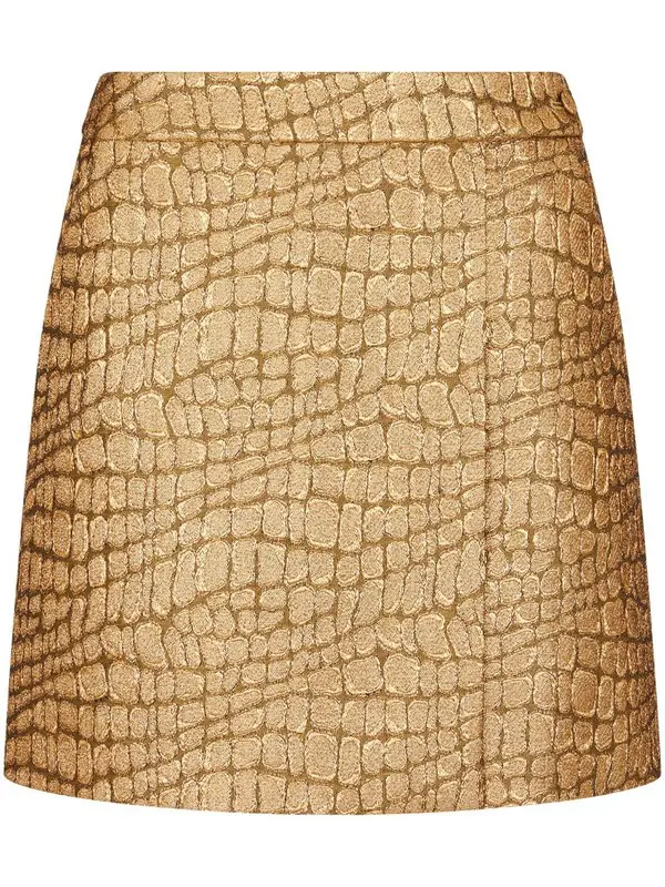 TOM FORD Crocodile-jacquard Mini Skirt