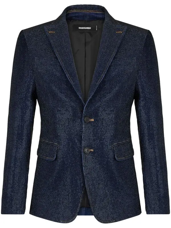 Dsquared2 Single-breasted Denim Blazer - Blue