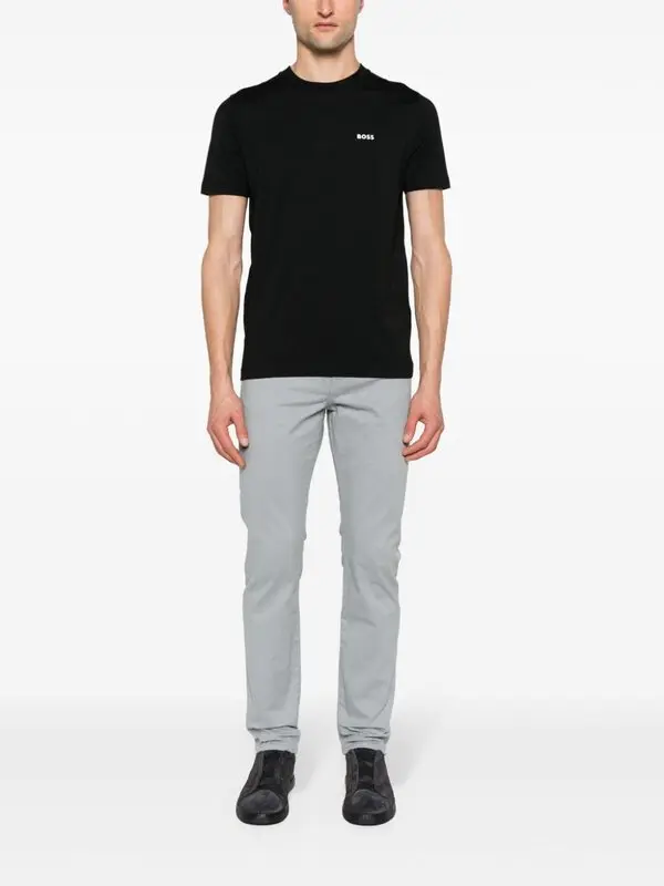 BOSS Logo-print Cotton T-shirt - Black