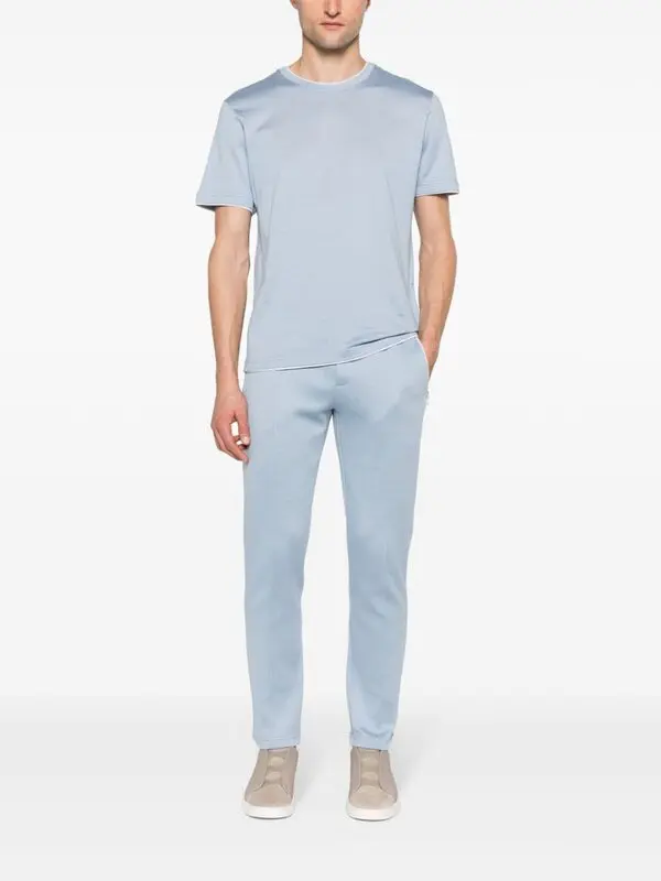 Eleventy Layered Cotton T-shirt - Blue