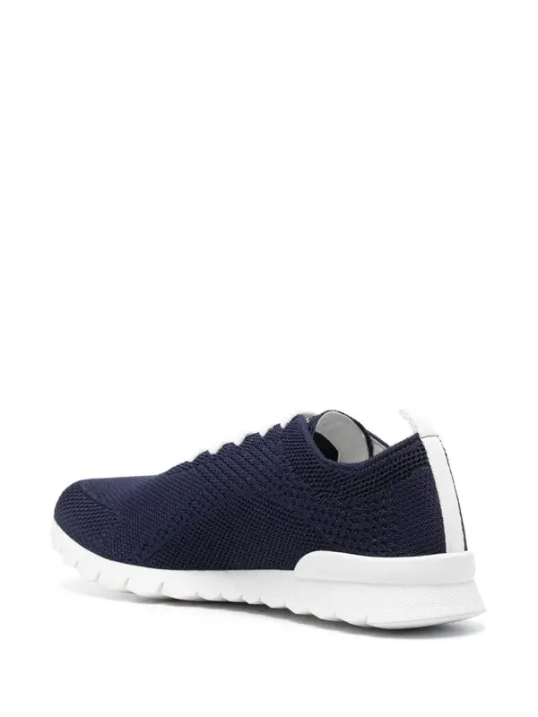 Kiton Embroidered-logo Sneakers - Blue