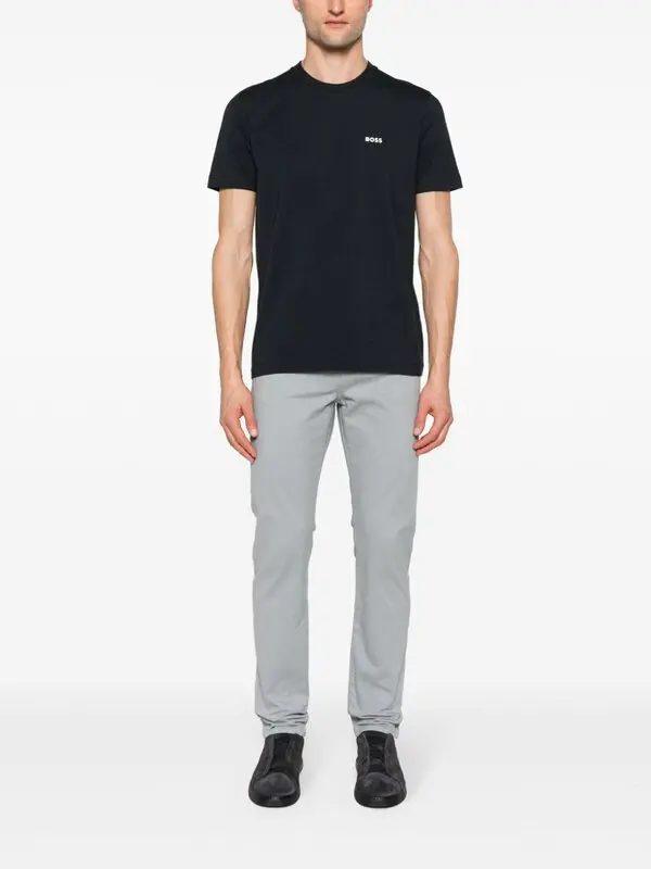 BOSS Logo-print Cotton T-shirt - Blue