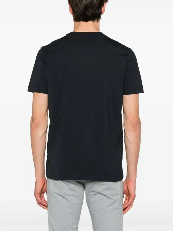 BOSS Logo-print Cotton T-shirt - Blue