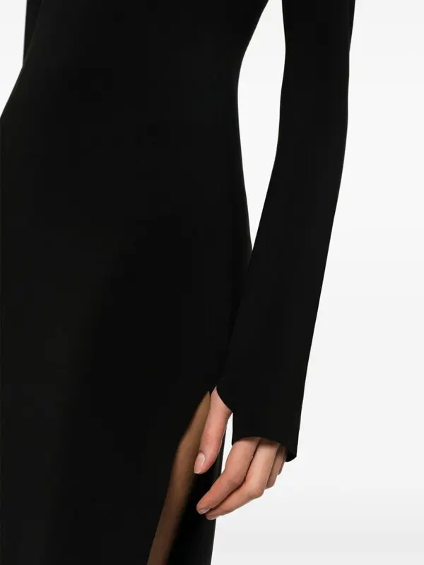 Norma Kamali U-neck Maxi Dress With Side Slit