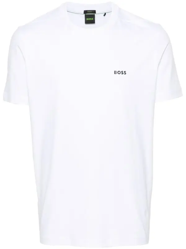 BOSS Logo-print Cotton T-shirt - White